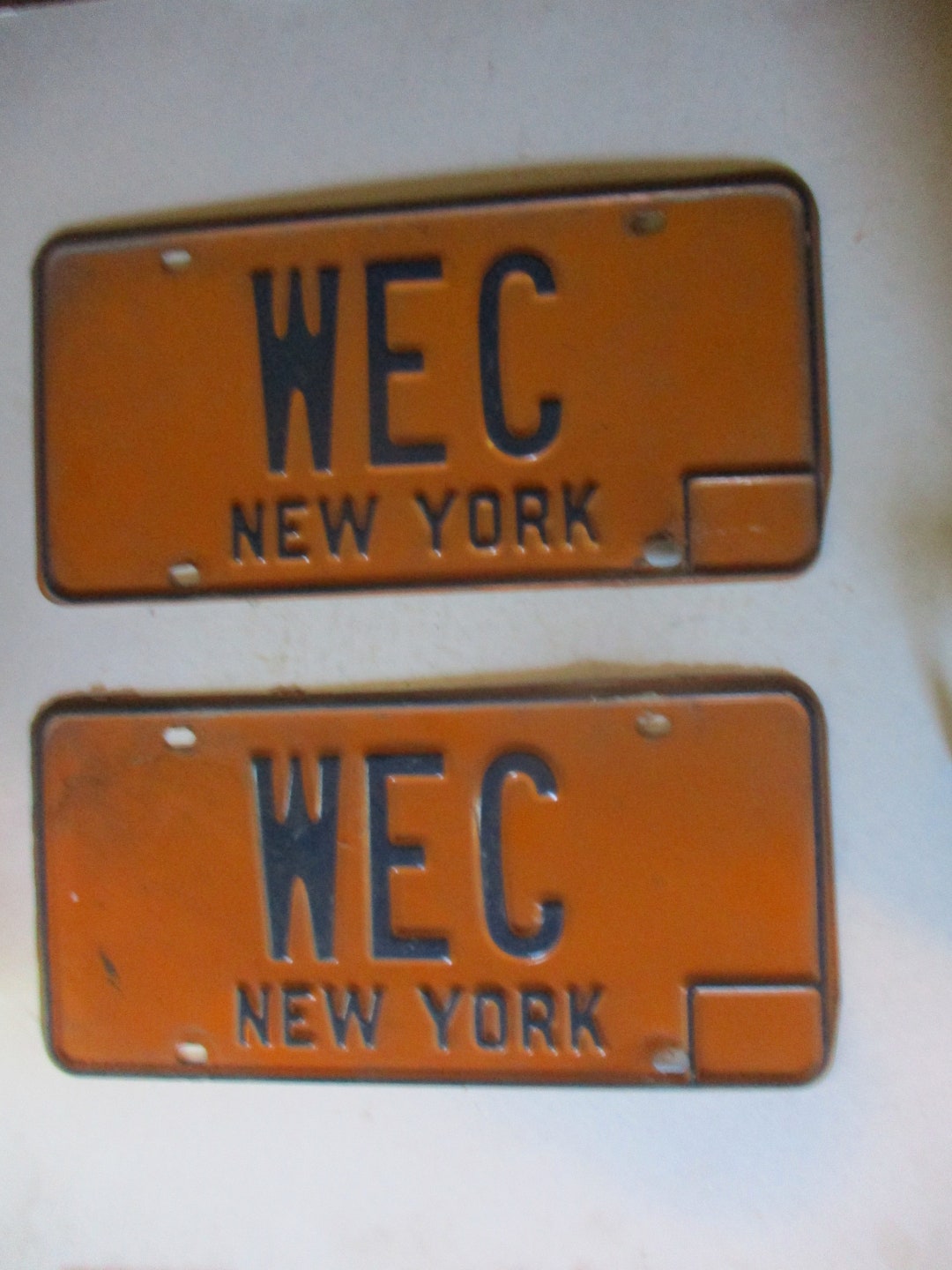 1966 -70s New York Personalized License Plates - Matched Set With WEC ...