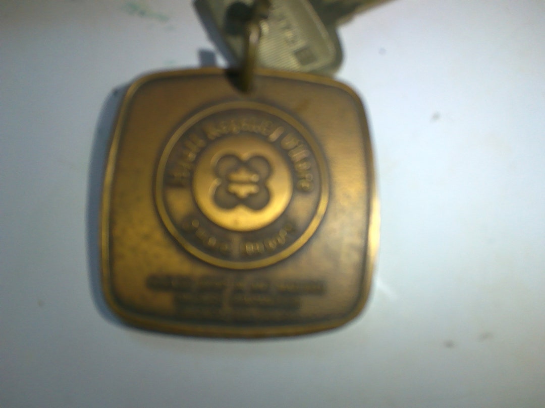 Brass Key Fob From the Hyatt Regency O'hare at Chicago Airport- 2 ...