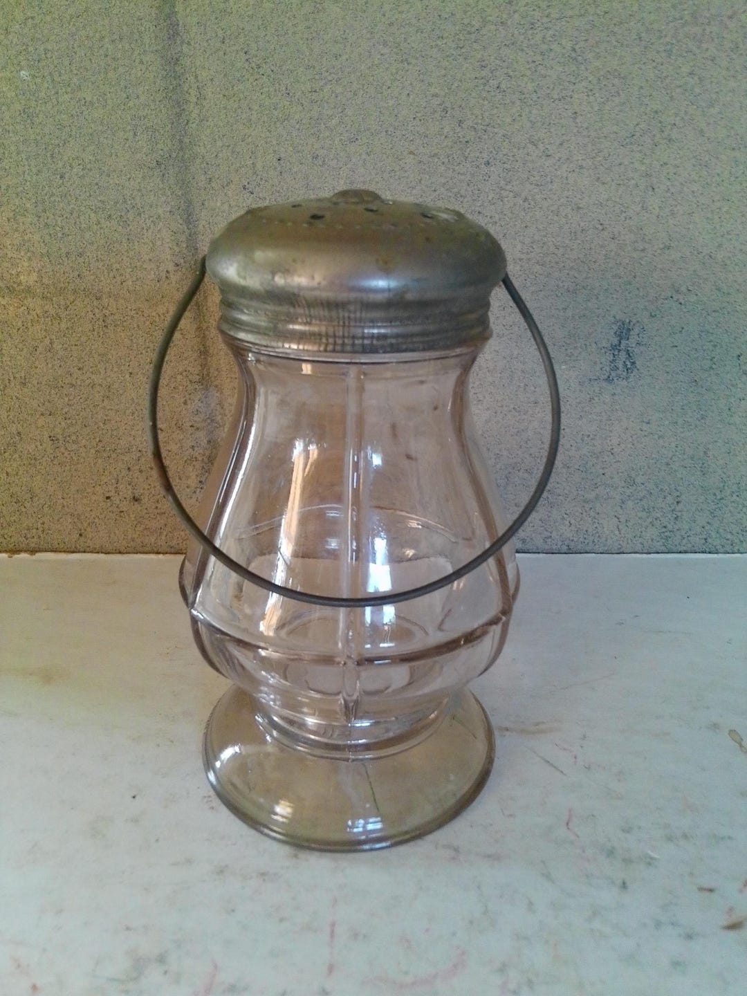 Antique Muffineer Sugar Shaker - Stylish 5.25" Tall Lantern Shaped Form ...