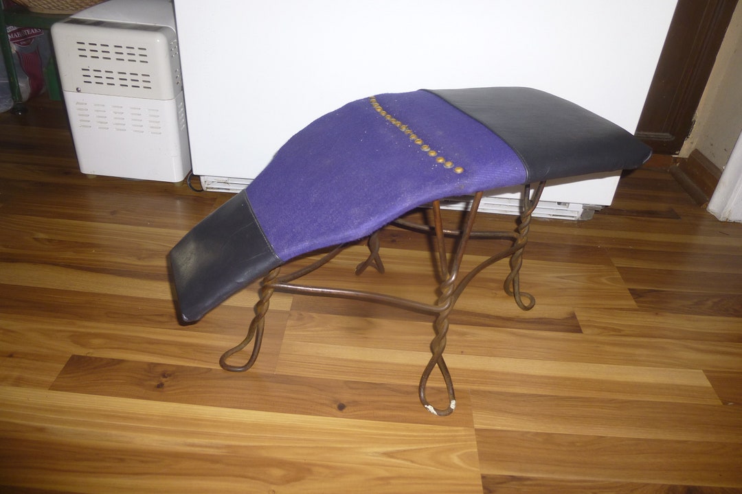 Antique Wrought Iron Shoe Store Stool and Footrest - Refinished Form ...