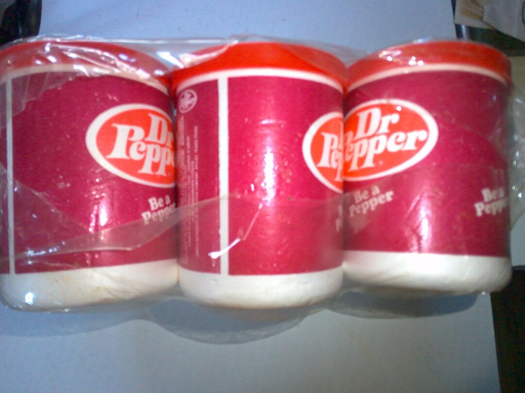 Dr Pepper Can and Bottle Coolers - Set of 6 New/unused 1970s Styro ...