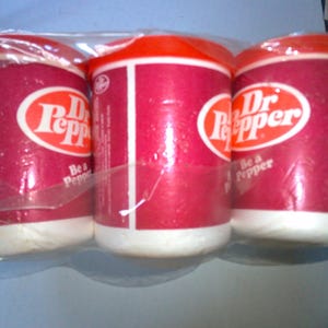Dr Pepper Can and Bottle Coolers - Set of 6 New/unused 1970s Styro ...