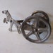 Horse Drawn Bell Cart Antique Cast Metal Form 2 Bells Between Cart ...
