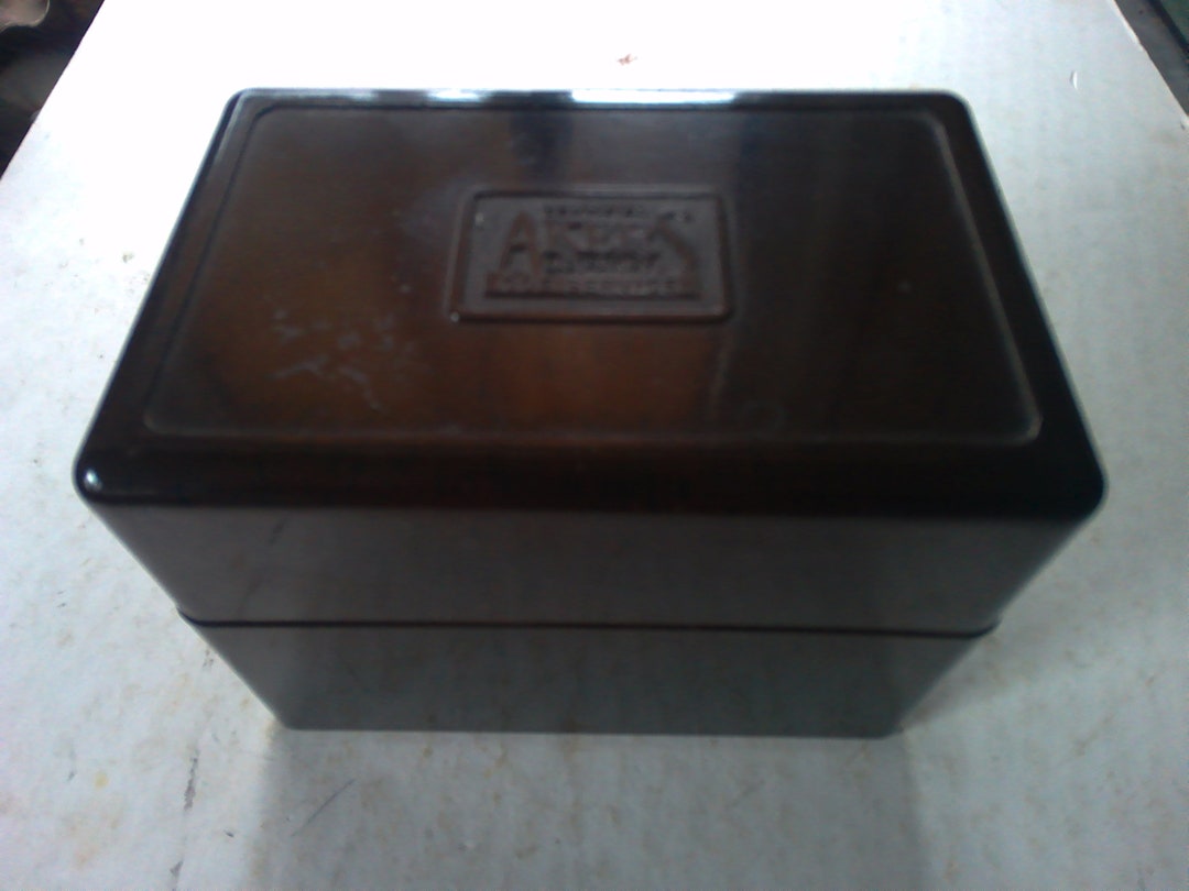 Akers Laboratory Bakelite Index Card File Box - 5.25" X 3.5" X 4" High ...