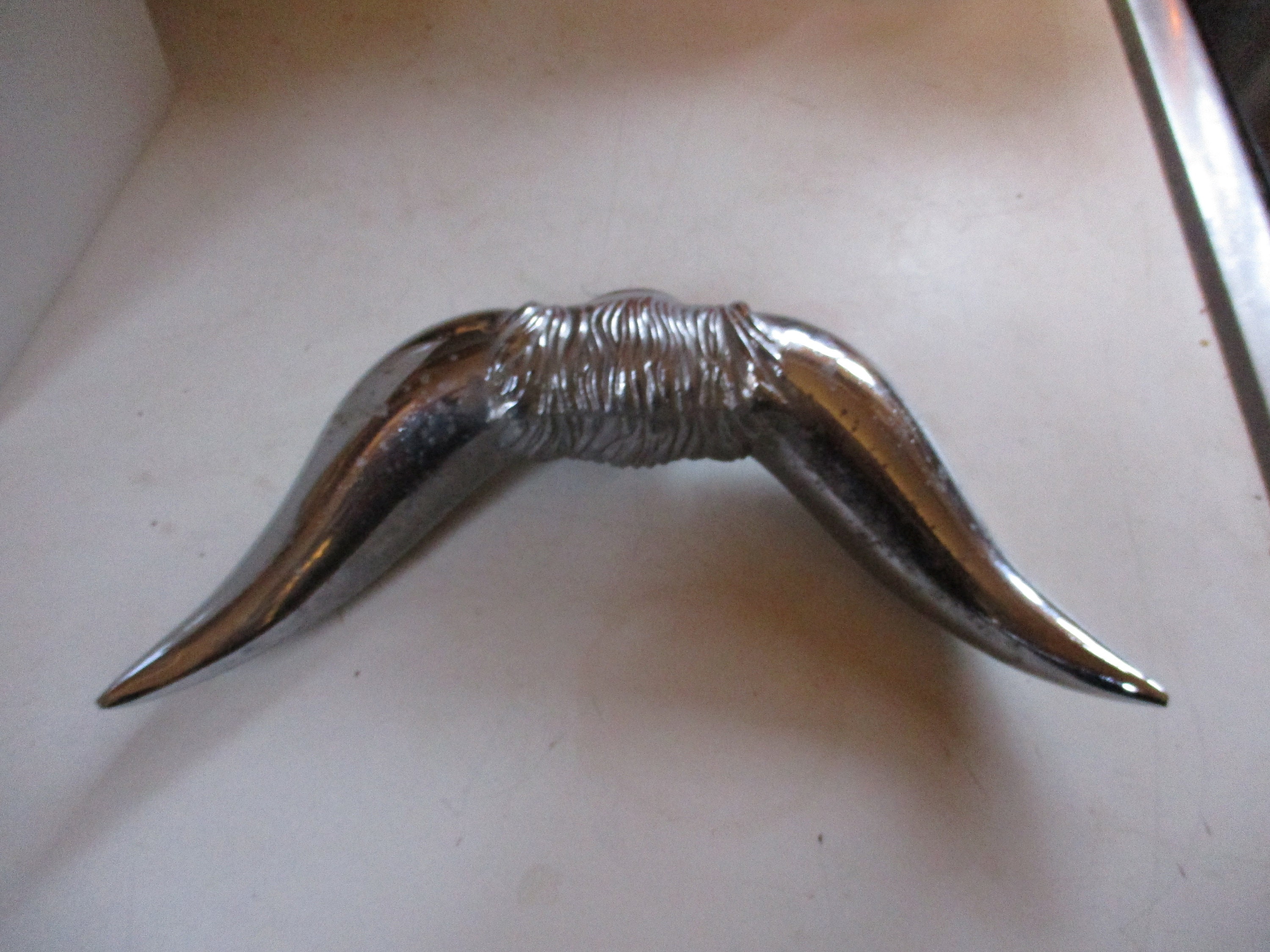 Steer or Bull Horn Hood Ornament 1970s chrome horns for | Etsy