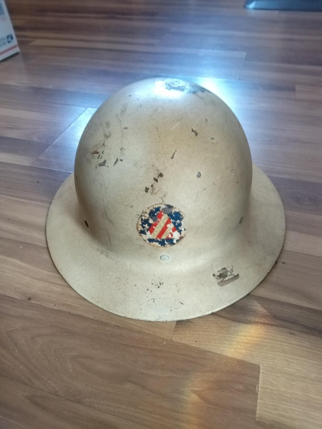 Office of Civil Defense White Air Raid Helmet - Fun Vintage Form With ...