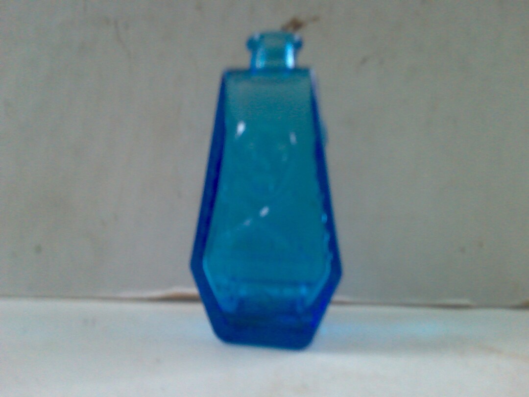 Wheaton Coffin Bottle - Blue Mid-century Repro of Victorian Era Form ...