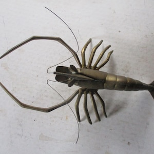 Brass Lobster - 12" Long 6" Wide Life-sized Form With Narrow Claws and ...