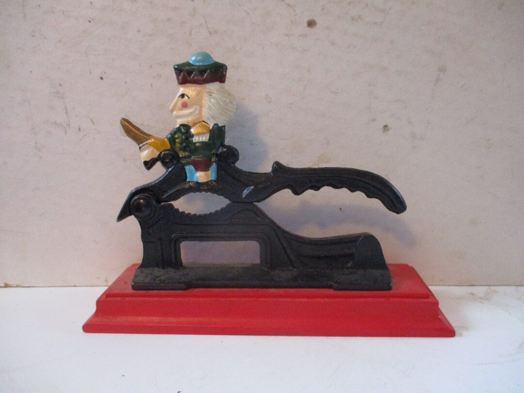 Cast Iron Nutcracker - Jumping Jack or King on Unicorn - Tabletop Form ...