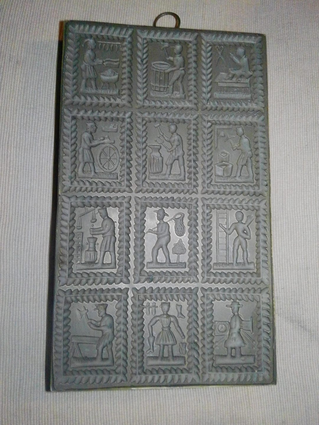 Springerle Cookie and Candy Mold - 12 Job Images Cobbler, Wheel Maker ...