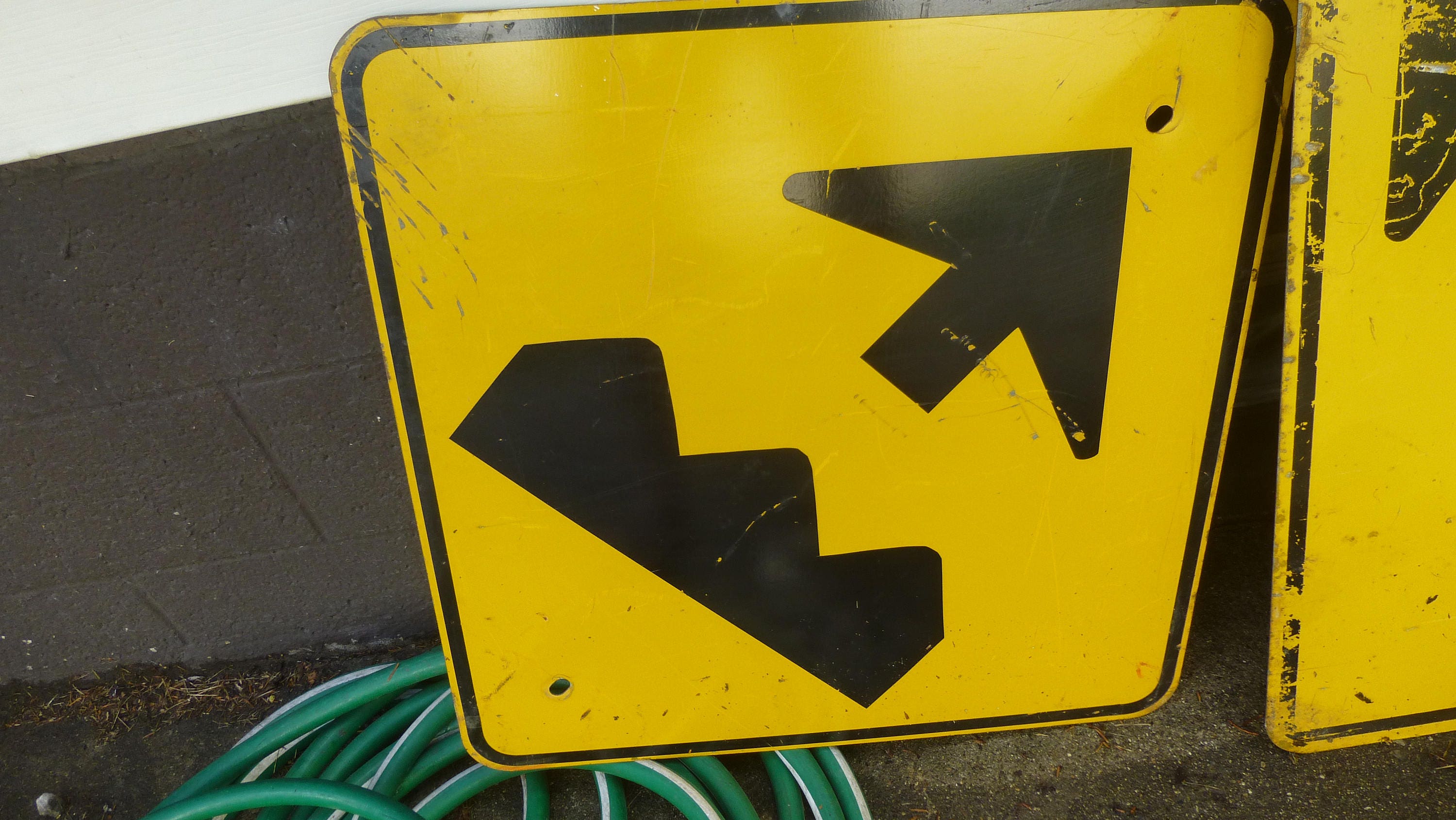 Uneven Road Ahead - Vintage Steel Universal Road Sign - No Words Needed ...