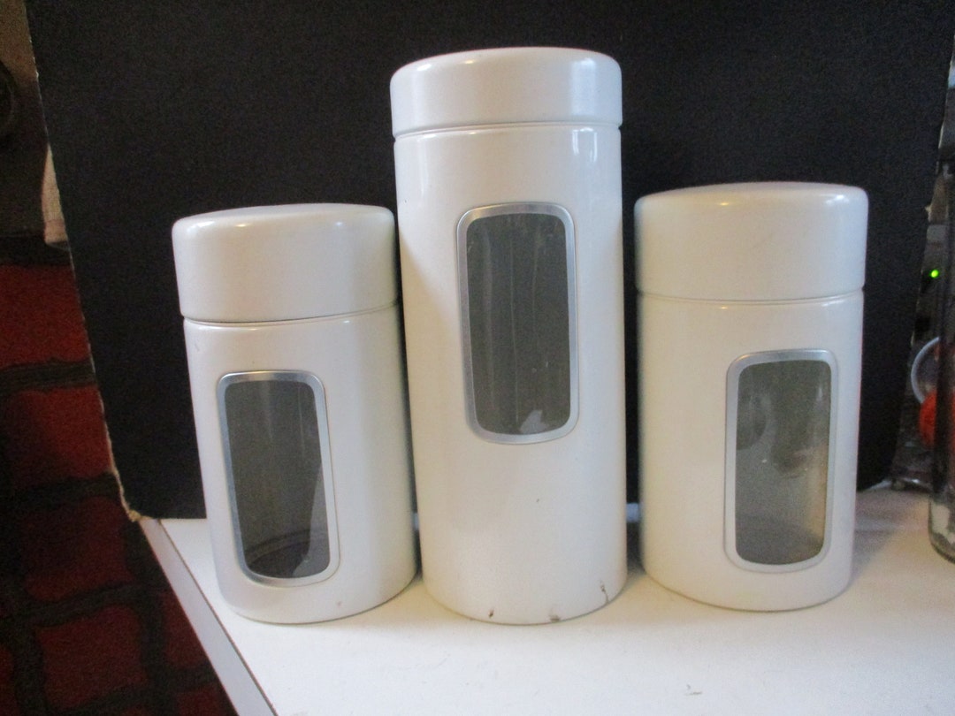Chantal Window Canister Set - 3 Piece Set - Cookie, Coffee, Flour, or ...