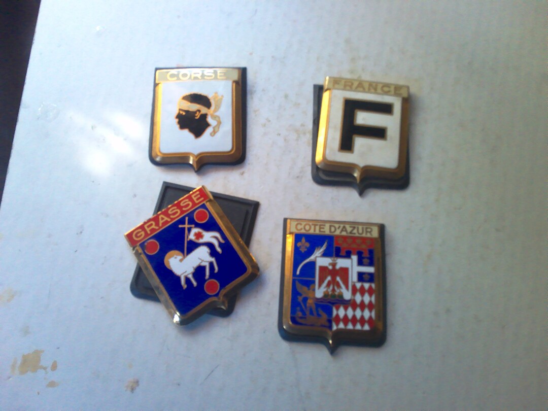 Enamel Radiator Badge - Fun Antique European Car Accent - SOLD ...