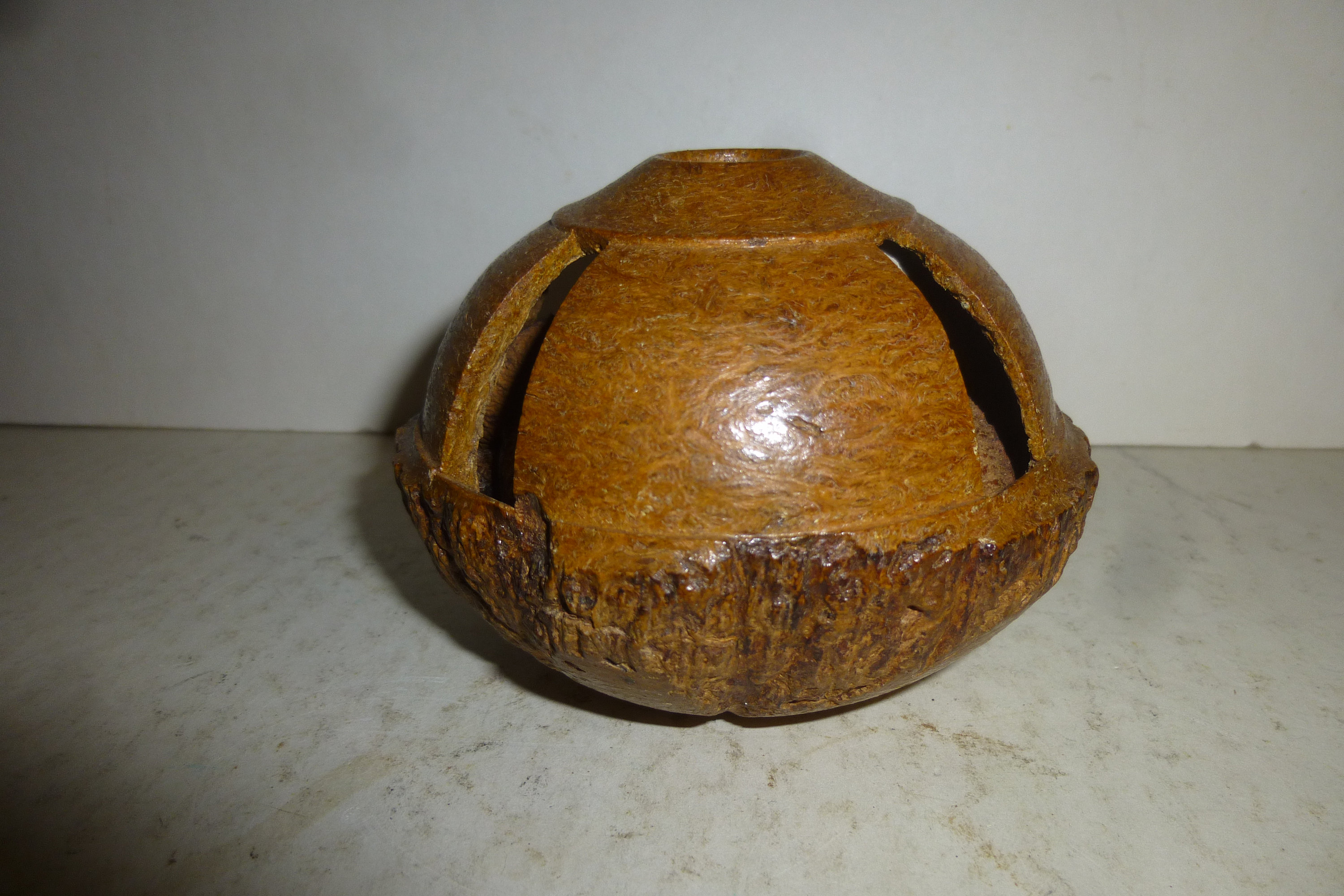 Carved Brazil Nut Pod Wood Whimsy - Rattle/ball - Living Edge Form With ...