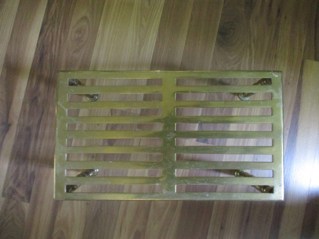 Brass Kettle Stand Shelf - Fireplace Trivet -display or Serving ...