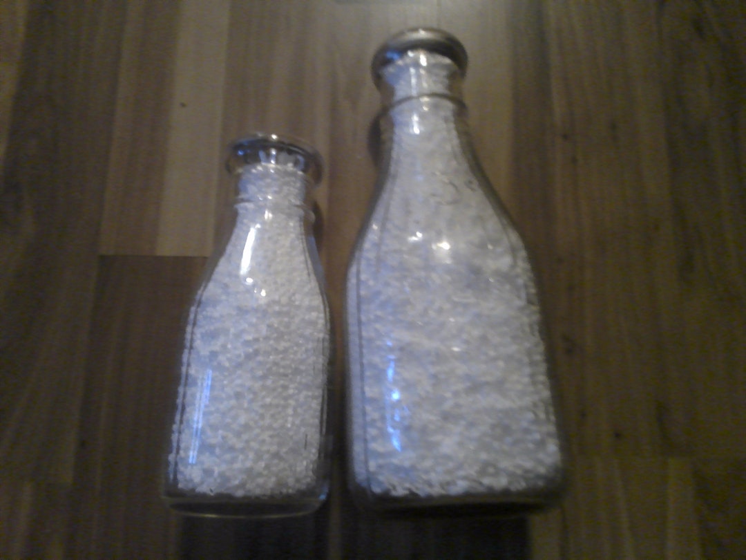 Universal Stores Milk Bottles - 5 Cent Deposit Art Deco Ribbed Clear ...