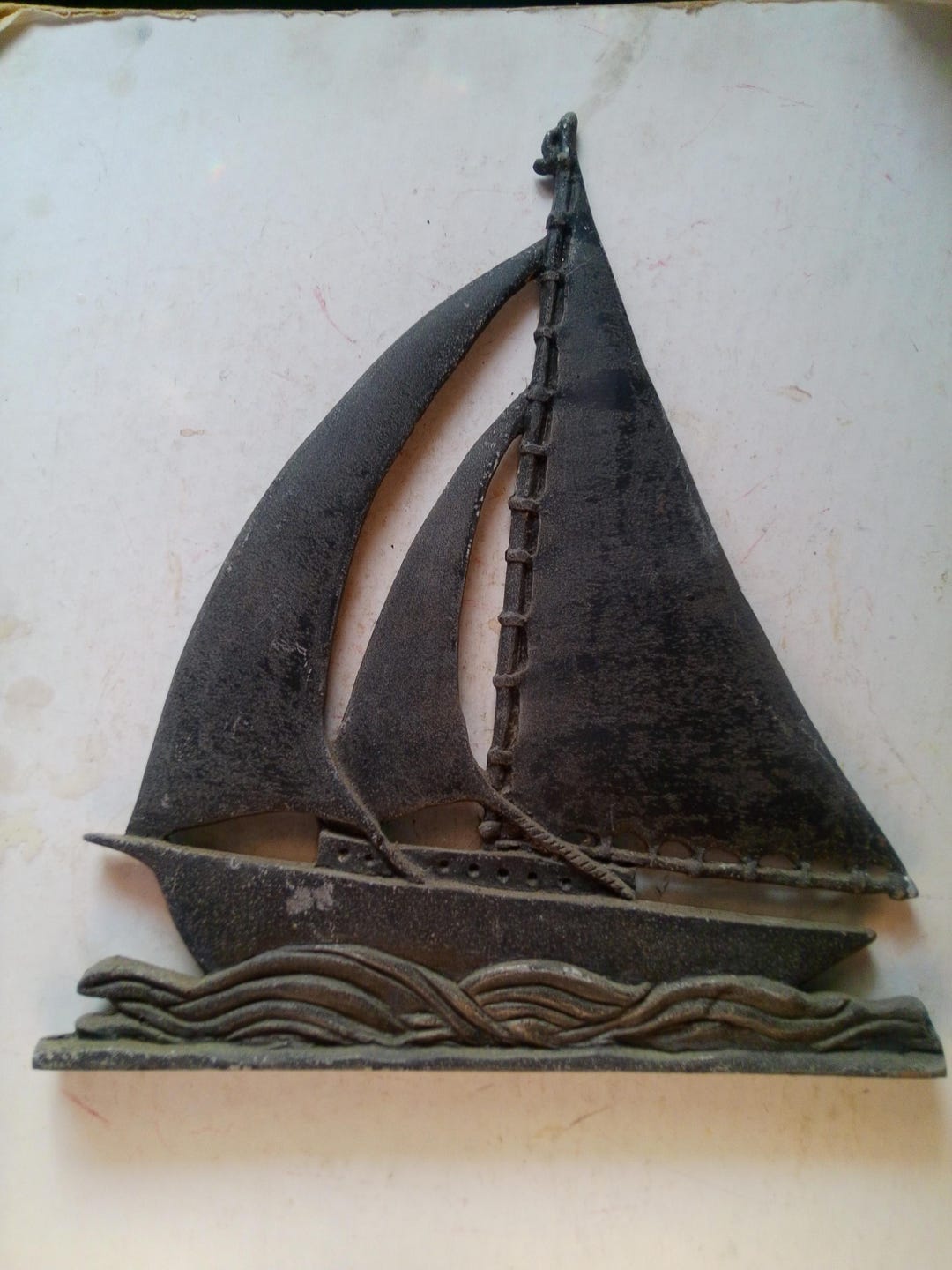 Sailboat Mailbox Sculpture - Cast Aluminum 13.5" Tall Sailboat ...