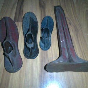 Cobbler or Shoemaker Anvil Set - 11.25" Mount W 3 Cast Iron Anvil Shoe ...