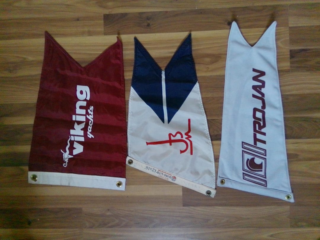 Yacht and Boating Pennant Flags - Set of 3 - Viking, Trojan, Jefferson ...