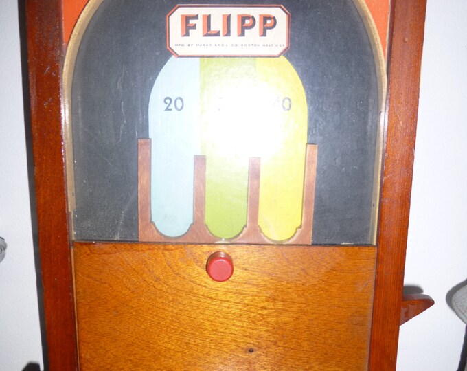 Desktop Skiball or Pinball Machine Wood and Glass 1920s Marks Brothers ...