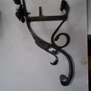 Antique Wrought Iron Railing Brackets Set of 4 10 X 5.5x 1.5 Across ...