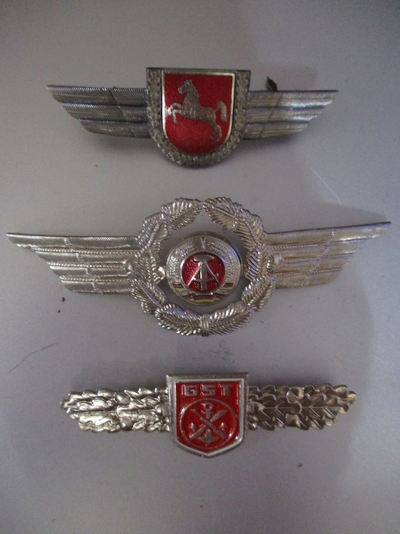 East Germany Military Uniform Hat Badge Set of 3 1960s Forms | Etsy