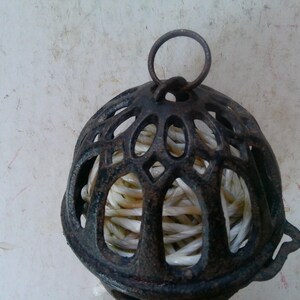 Cast Iron String Dispenser-rugged 19th Century Hanging Store Form ...