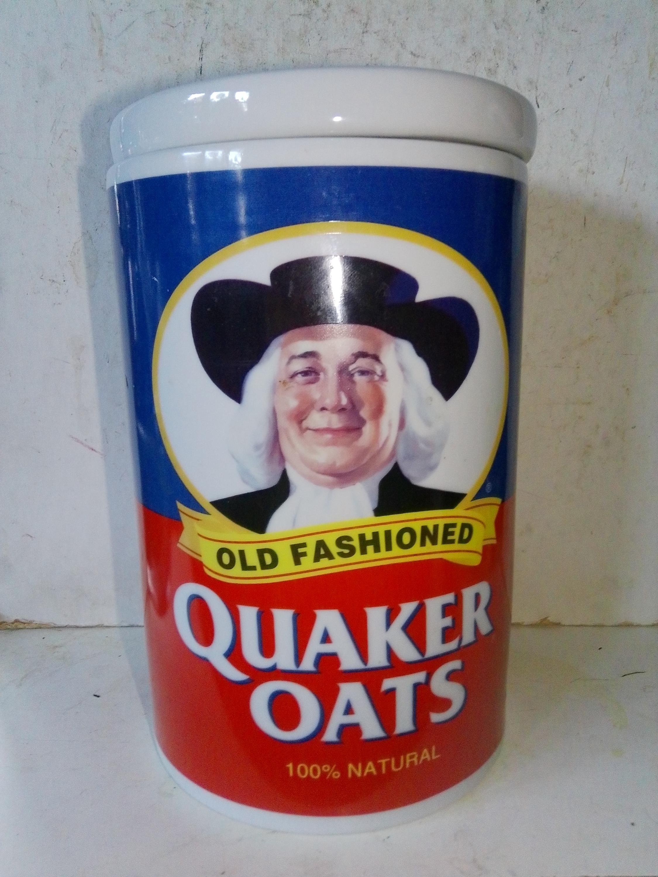 Vintage Quaker Oats Ceramic Cookie Jar - 1997 120th Anniversary Edition ...