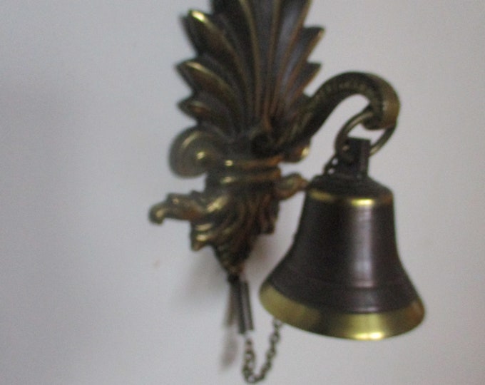 Brass Doorbell - Hanging 2.1" Diam. Bell Form With Clapper on 6 ...