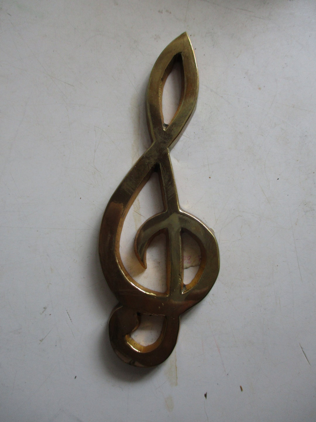Brass Treble Clef Paperweight - Vintage Penco Mid-mod Decor Item for ...