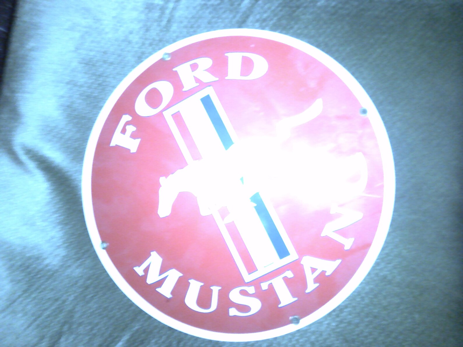 Ford Mustang Round Wall Sign- Licensed 11.25" Diam. Enamel Sign by Ande ...