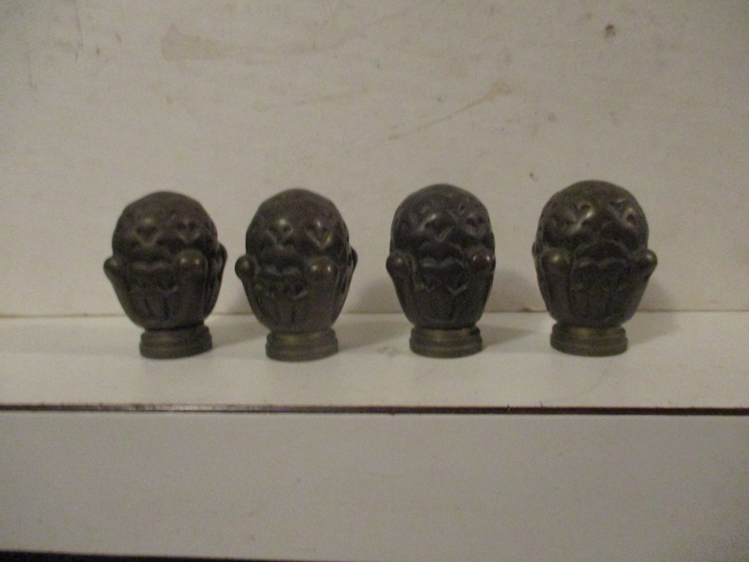 Thistle Shaped Finial Set of 4 - Eye Catching Edwardian Era 2" High ...