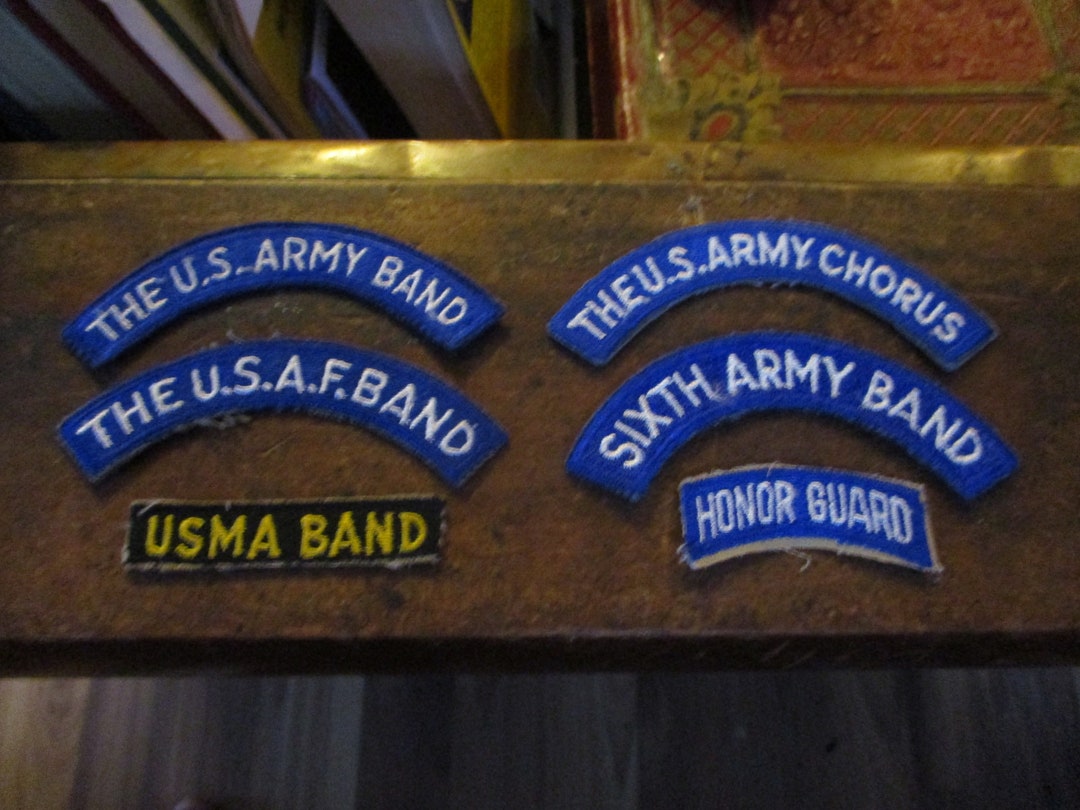 US Military Rocker Arm Patches - Set of 6 Band and Honor Guard Uniform ...