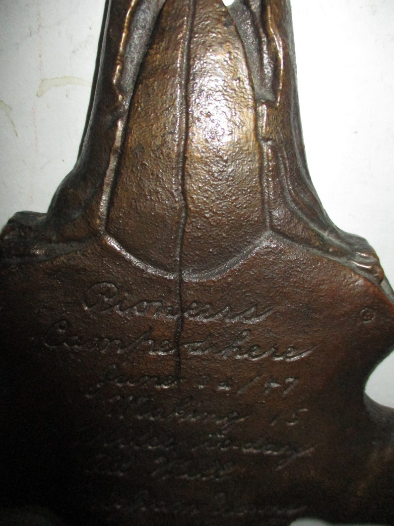 Bronze Bookends Mormon Brigham Young Bulletin of the Plains - Etsy