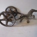 Horse Drawn Bell Cart Antique Cast Metal Form 2 Bells Between Cart ...
