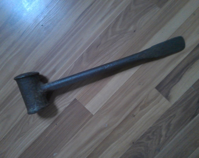 Antique Wrought Iron Railroad Tool - 6 Lb 17" Long Sledgehammer and ...