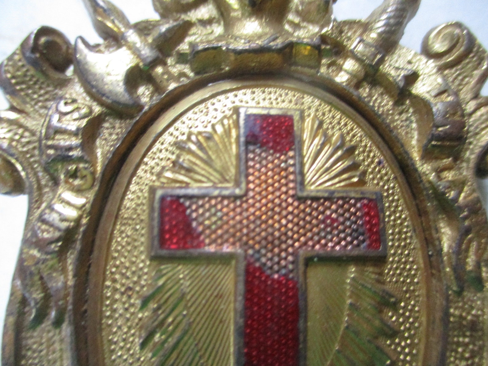 Masonic Knights Templar Red Cross (enamel) Brass Belt Buckle - in Hoc ...