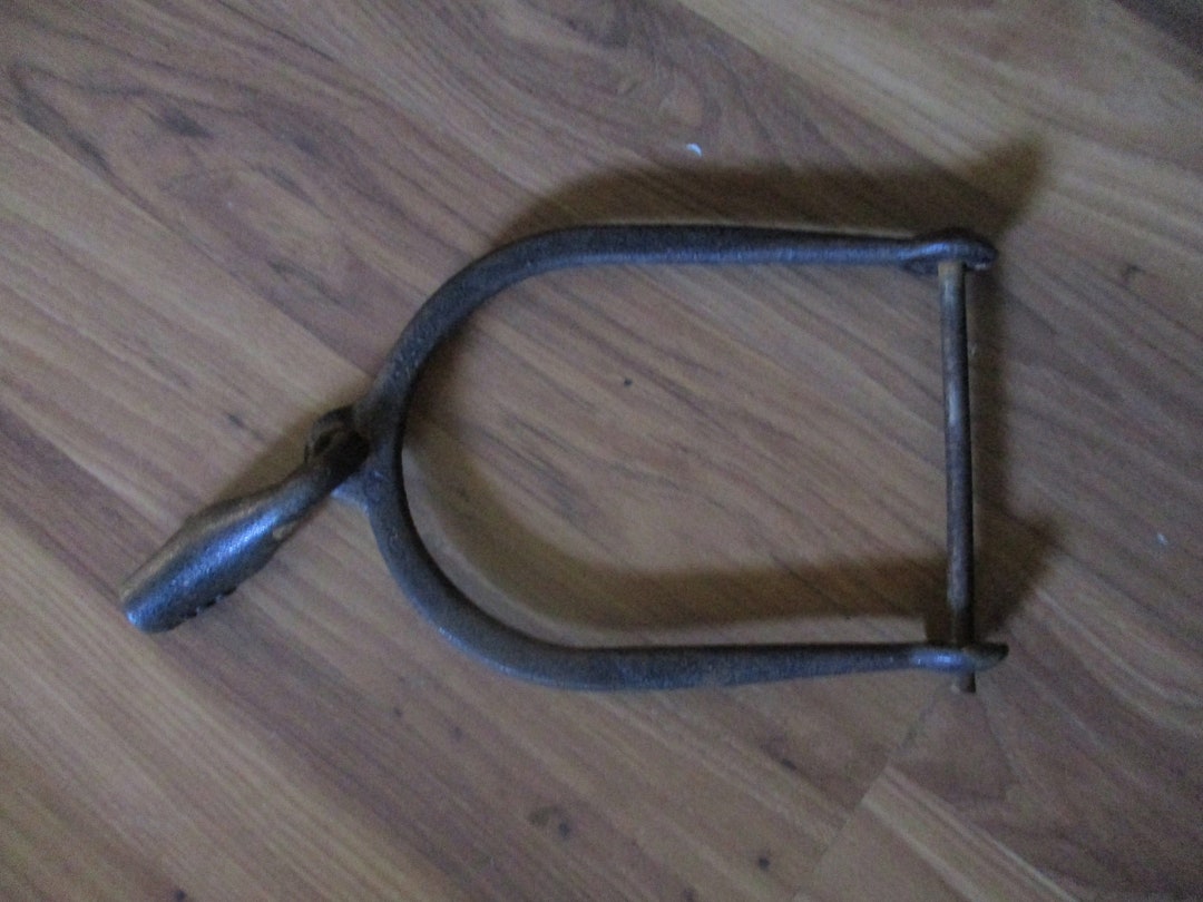 Cast Iron Hanger Antique 9high Swinging Stirrup Shaped Form of Unknown ...