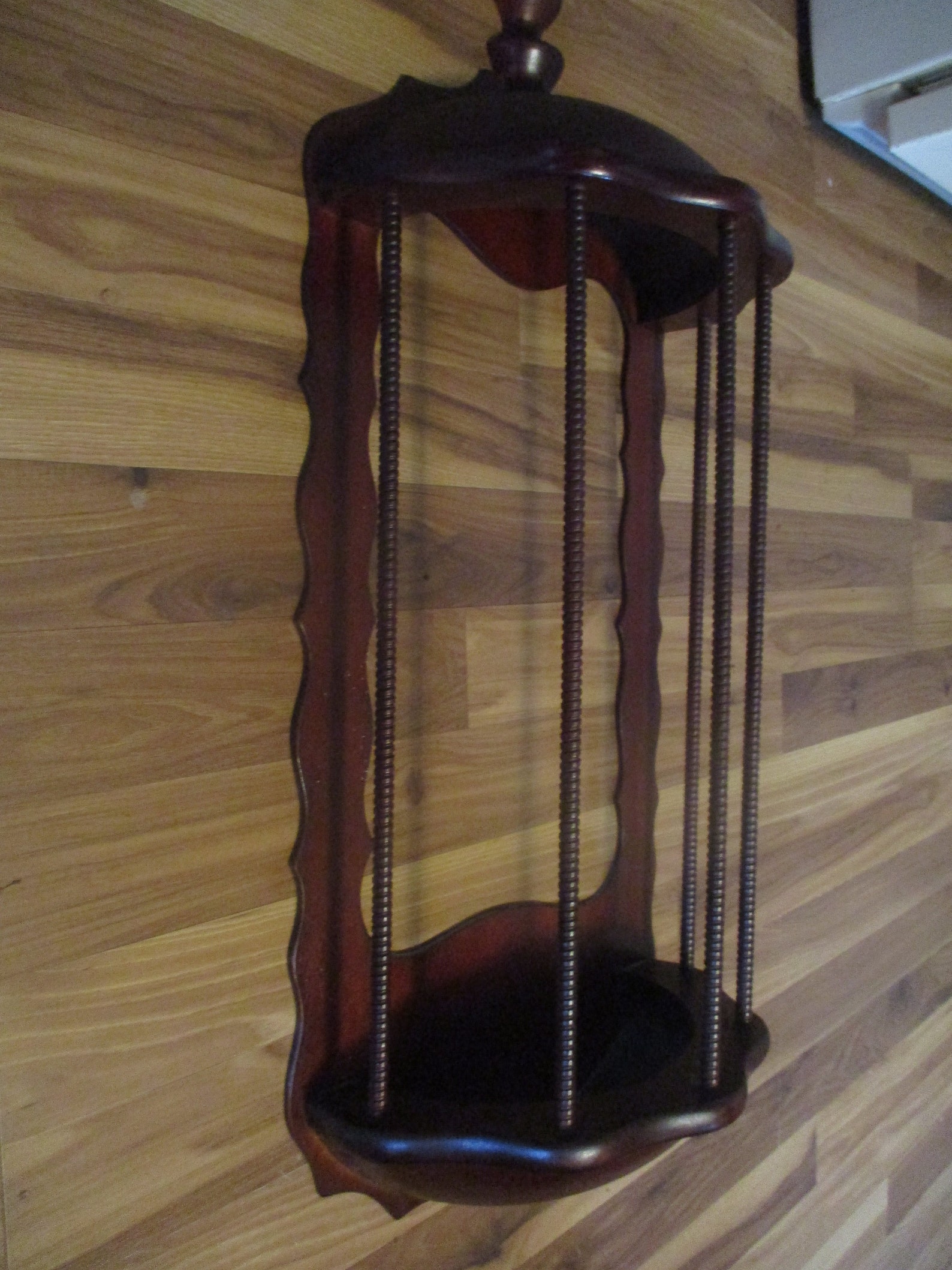 Portico Style Wall Pocket - Turned Wood Form 28.75" X 12.25" X 6" Deep ...