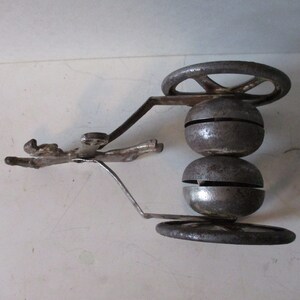 Horse Drawn Bell Cart - Antique Cast Metal Form - 2 Bells Between Cart ...
