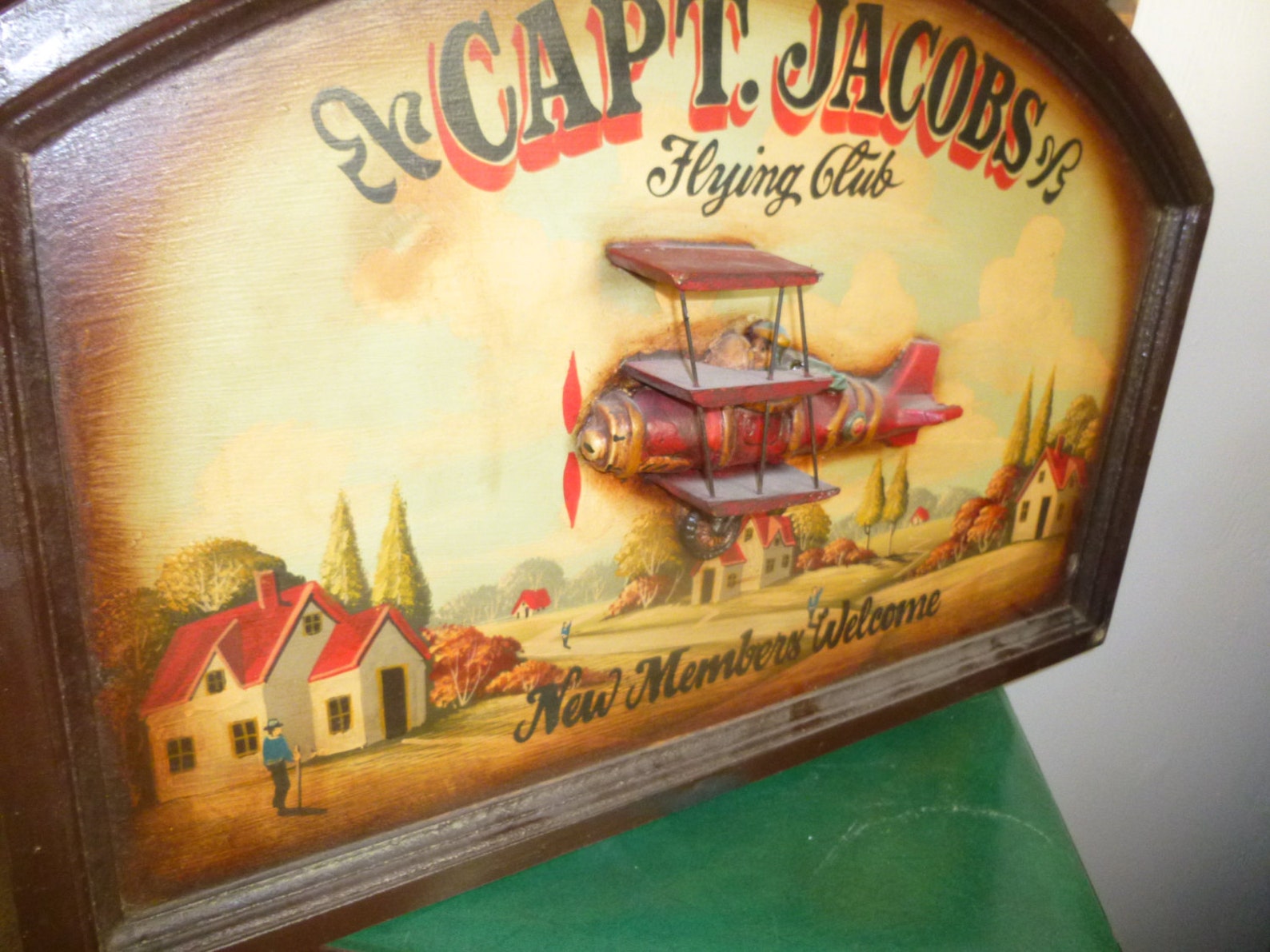 Captain Jacob's Flying School Red Triplane and Pilot - Etsy
