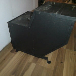 Coal Scuttle and Shovel - Edwardian Era Slant Front Tole and Brass Form ...