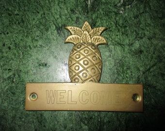 Brass Welcome Door Sign - Etsy