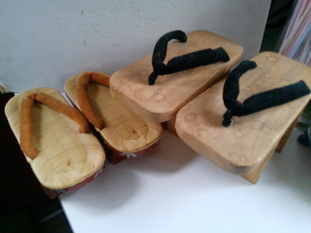 Japanese Geisha Okobo or Geta Shoes - 2 Styles and Sizes of Elevated ...