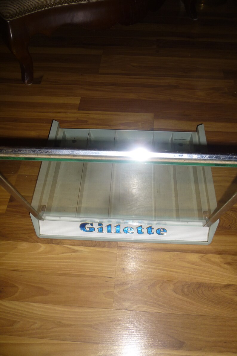 Vintage Gillette Razors Store Display Shelf Cabinet Rare - Etsy