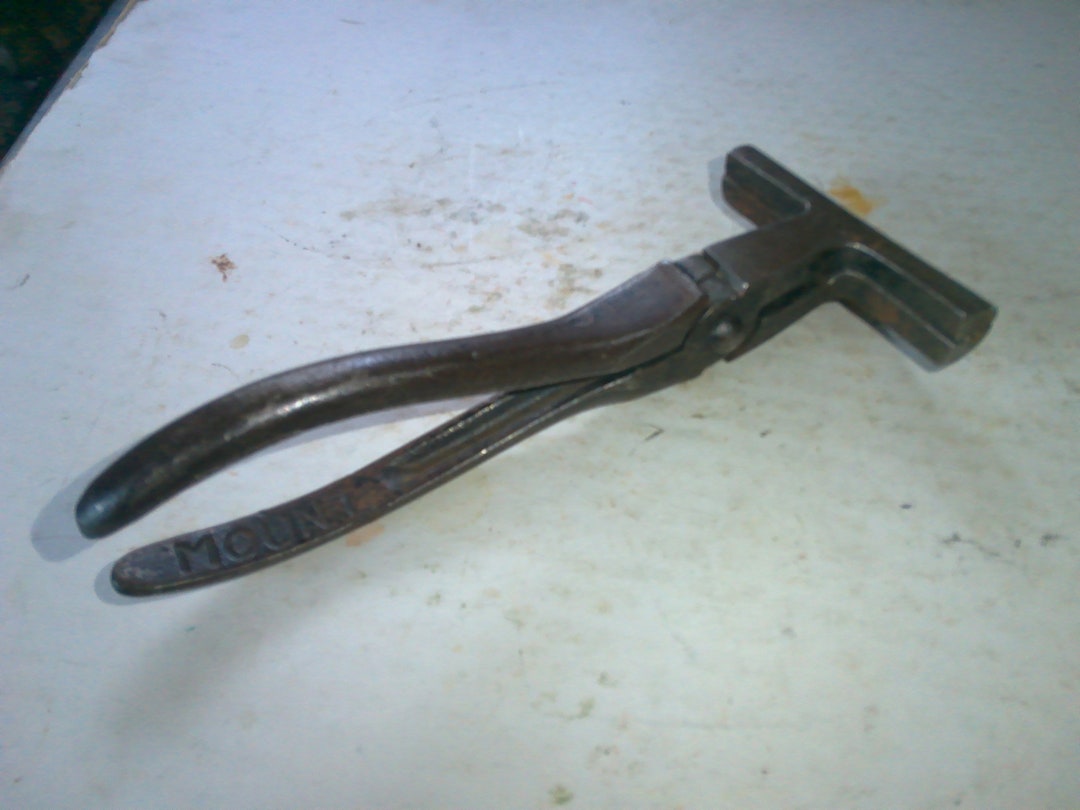 Mount Sheet Metal Pliers - Antique 3.5" Wide Gripping Surface on Rugged ...