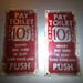Pay Toilet Stall Door Signs - Set of 2 Antique Metal Door Signs 2.5" X ...