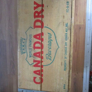 Canada Dry Ginger Ale Antique Wood Crate - 1953 Canada Dry Box With ...