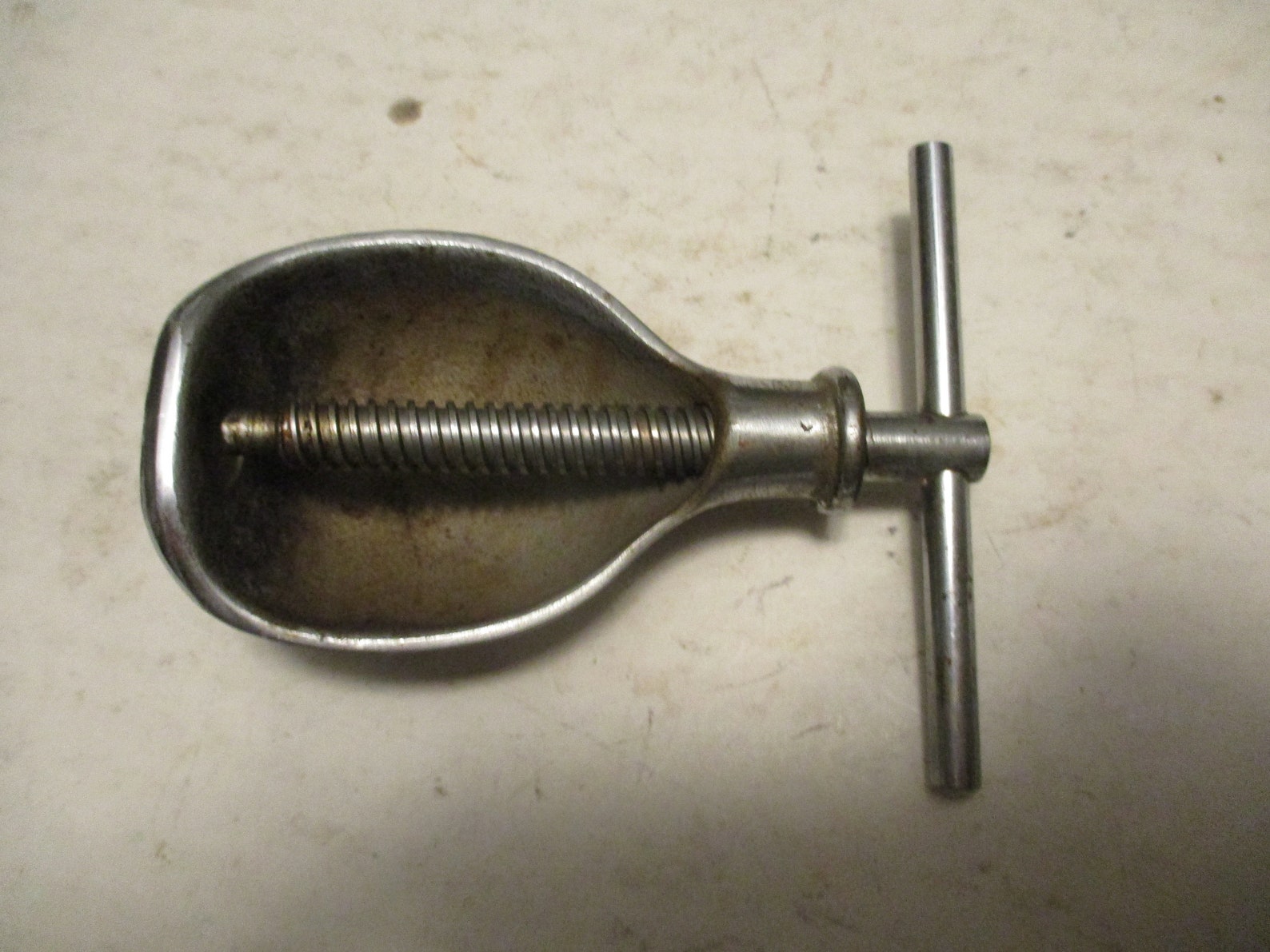 Steel Nutcracker Mid-century Modern Nutshell Shaped Screw - Etsy