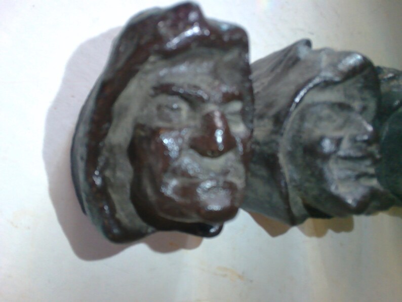 5 Robed Monks Heads - Fun 13.5" X 3.5" X 2.5" Deep W Hanger - Rare and ...